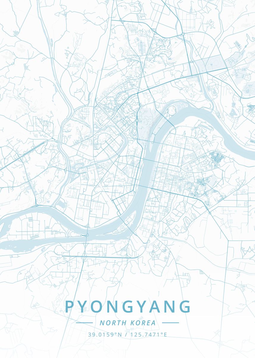 'Pyongyang North Korea' Poster, picture, metal print, paint by Designer ...