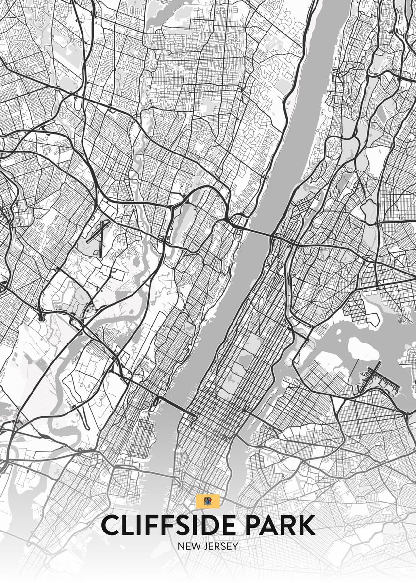 'Cliffside Park NJ' Poster, picture, metal print, paint by IMR Designs ...