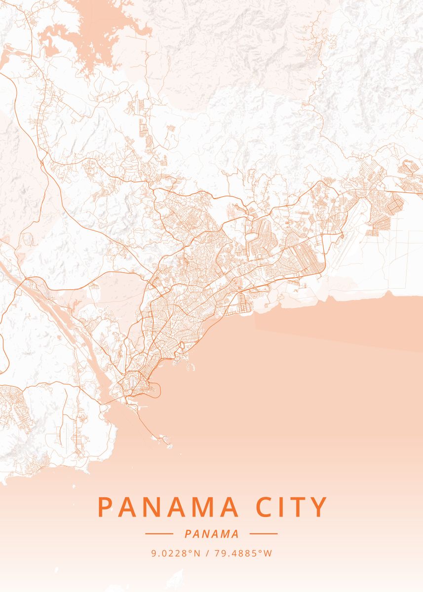 'Panama City Panama' Poster, picture, metal print, paint by Designer ...