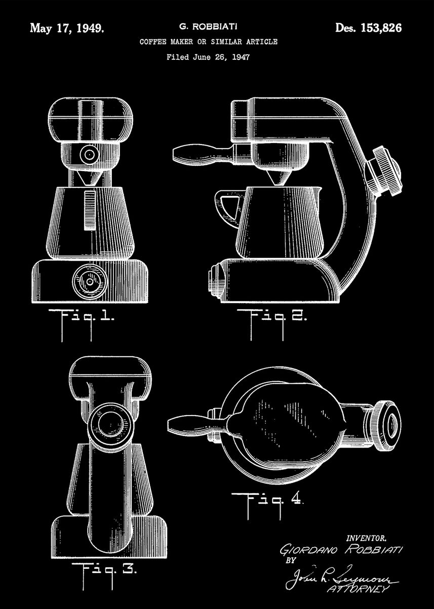 'Coffee maker' Poster, picture, metal print, paint by RelDesign | Displate