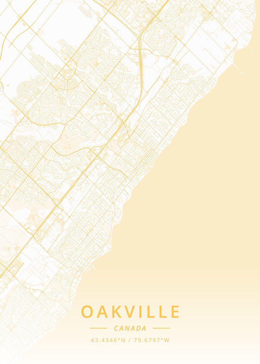 'Oakville Canada' Poster by Designer Map Art | Displate