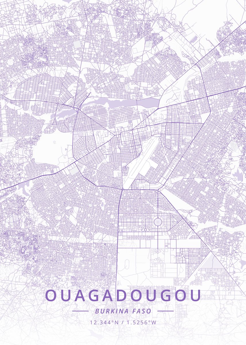 'Ouagadougou Burkina Faso' Poster, picture, metal print, paint by ...