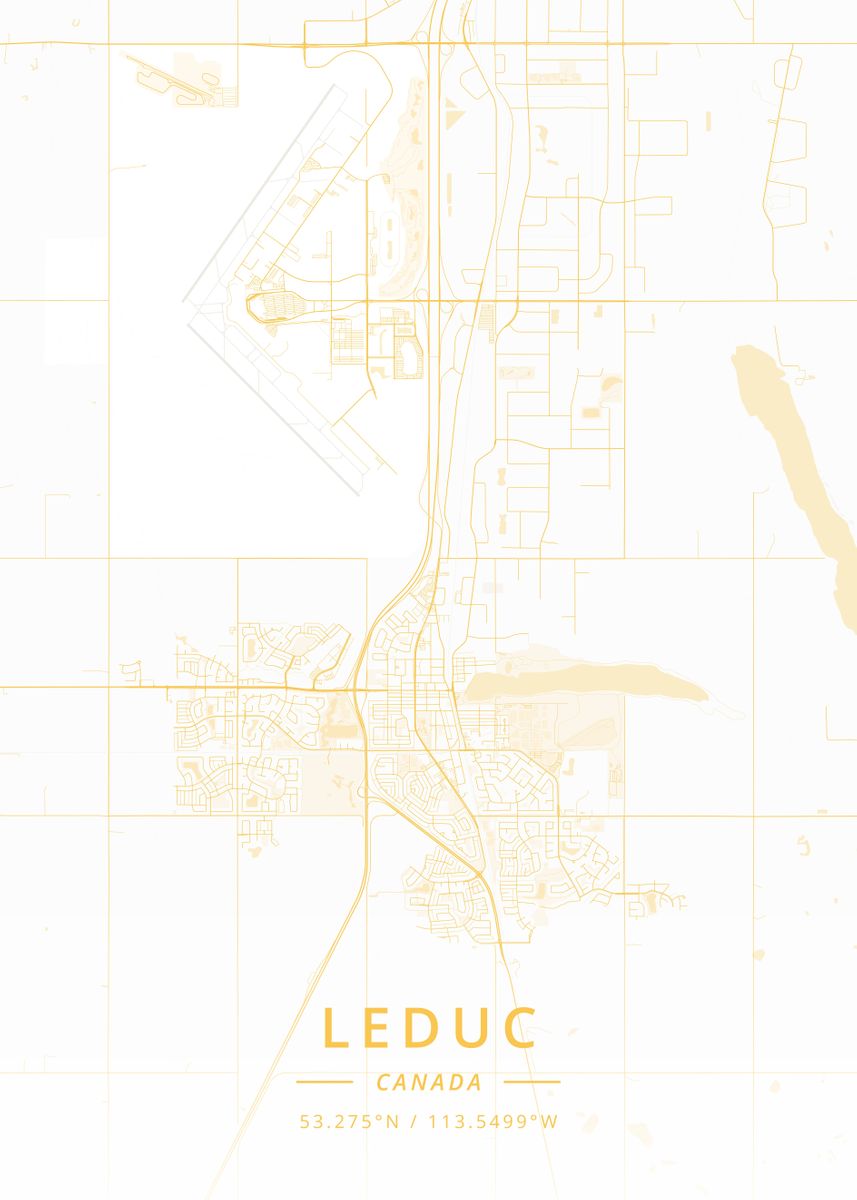 'Leduc Canada' Poster, picture, metal print, paint by Designer Map Art ...