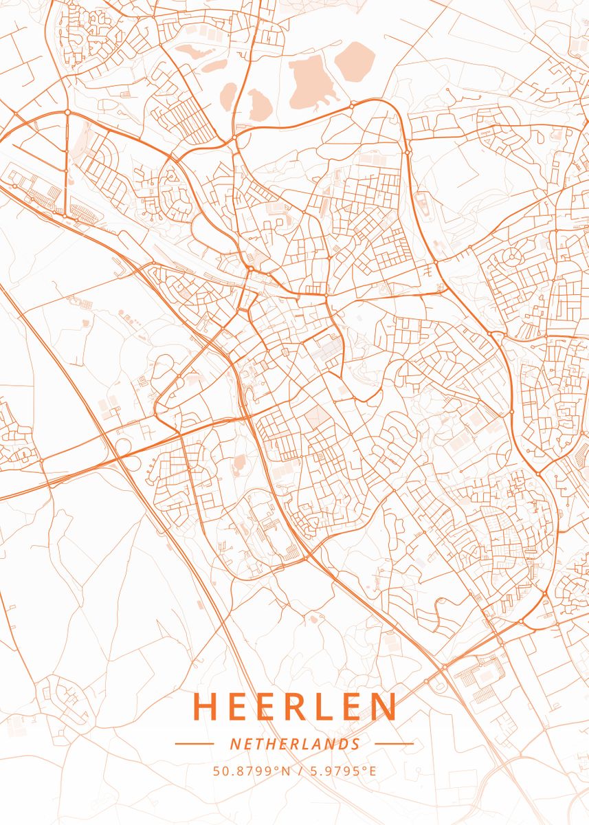 'Heerlen Netherlands' Poster, picture, metal print, paint by Designer ...