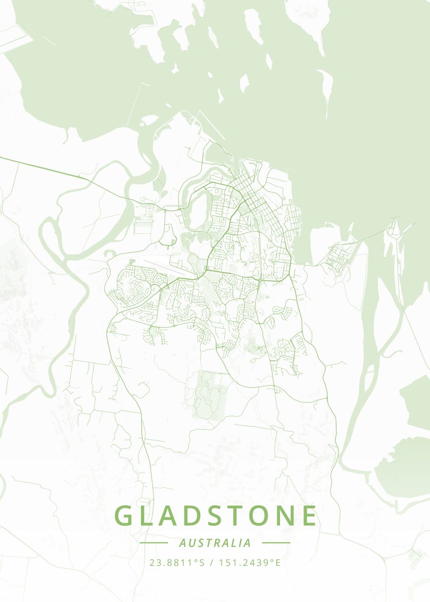 'Gladstone Australia' Poster, picture, metal print, paint by Designer ...