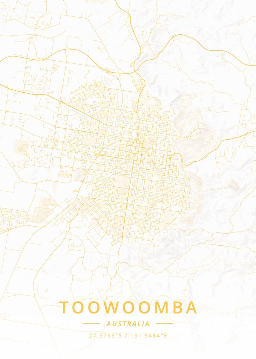 'Toowoomba Australia' Poster, picture, metal print, paint by Designer ...