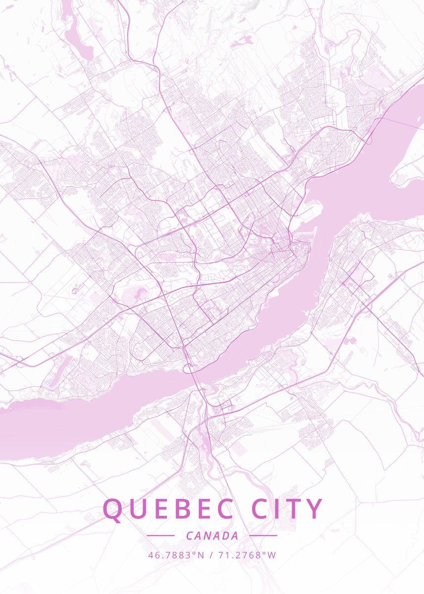 'Quebec City Canada' Poster, picture, metal print, paint by Designer ...