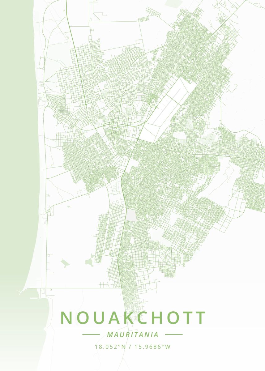 'Nouakchott Mauritania' Poster, picture, metal print, paint by Designer ...
