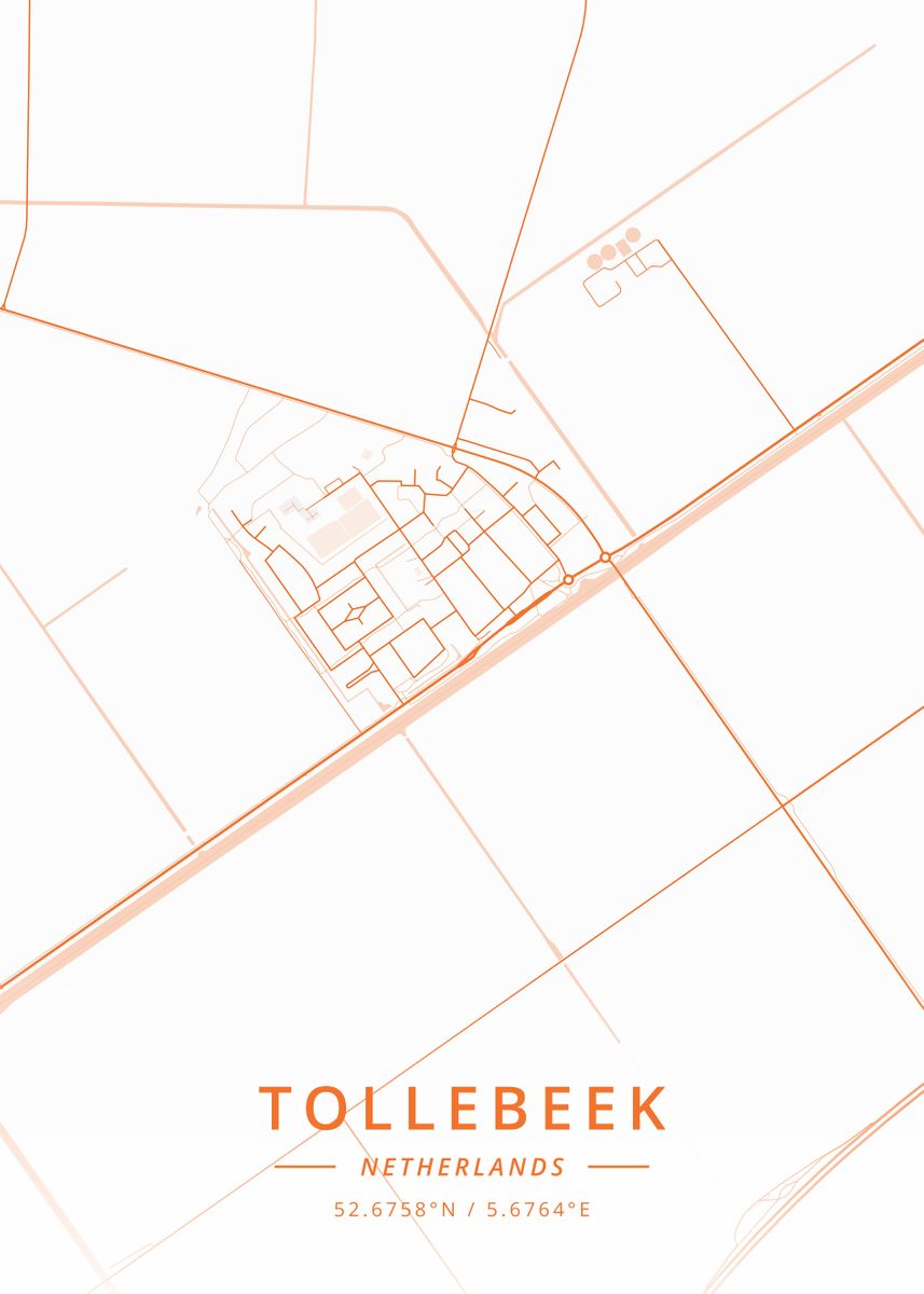 'Tollebeek Netherlands' Poster by Designer Map Art | Displate
