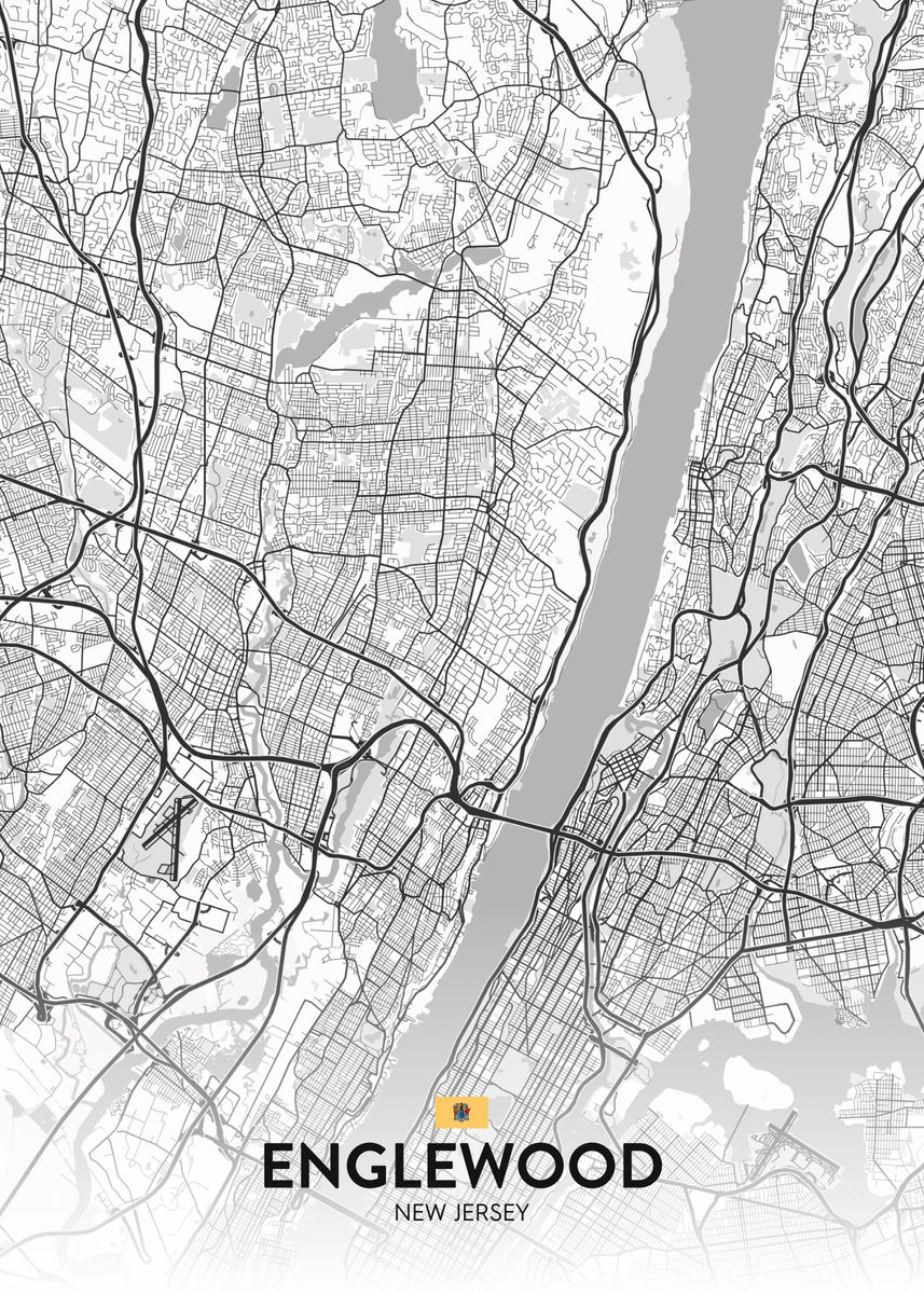 'Englewood NJ' Poster, picture, metal print, paint by IMR Designs ...