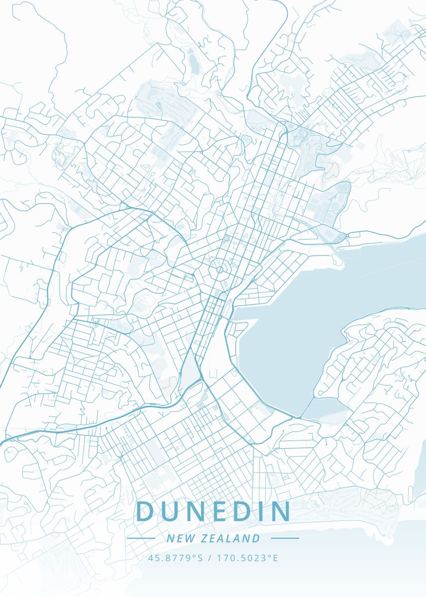 'Dunedin New Zealand' Poster, picture, metal print, paint by Designer ...
