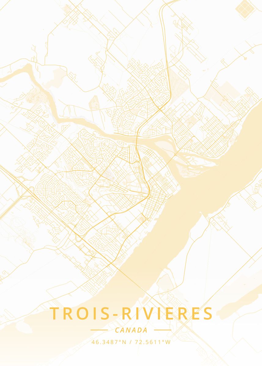 'TroisRivieres Canada' Poster, picture, metal print, paint by Designer ...