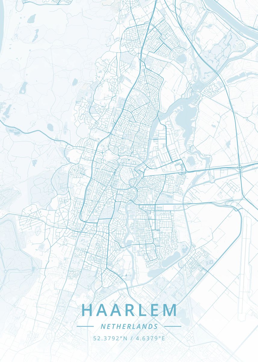 'Haarlem Netherlands' Poster, picture, metal print, paint by Designer ...