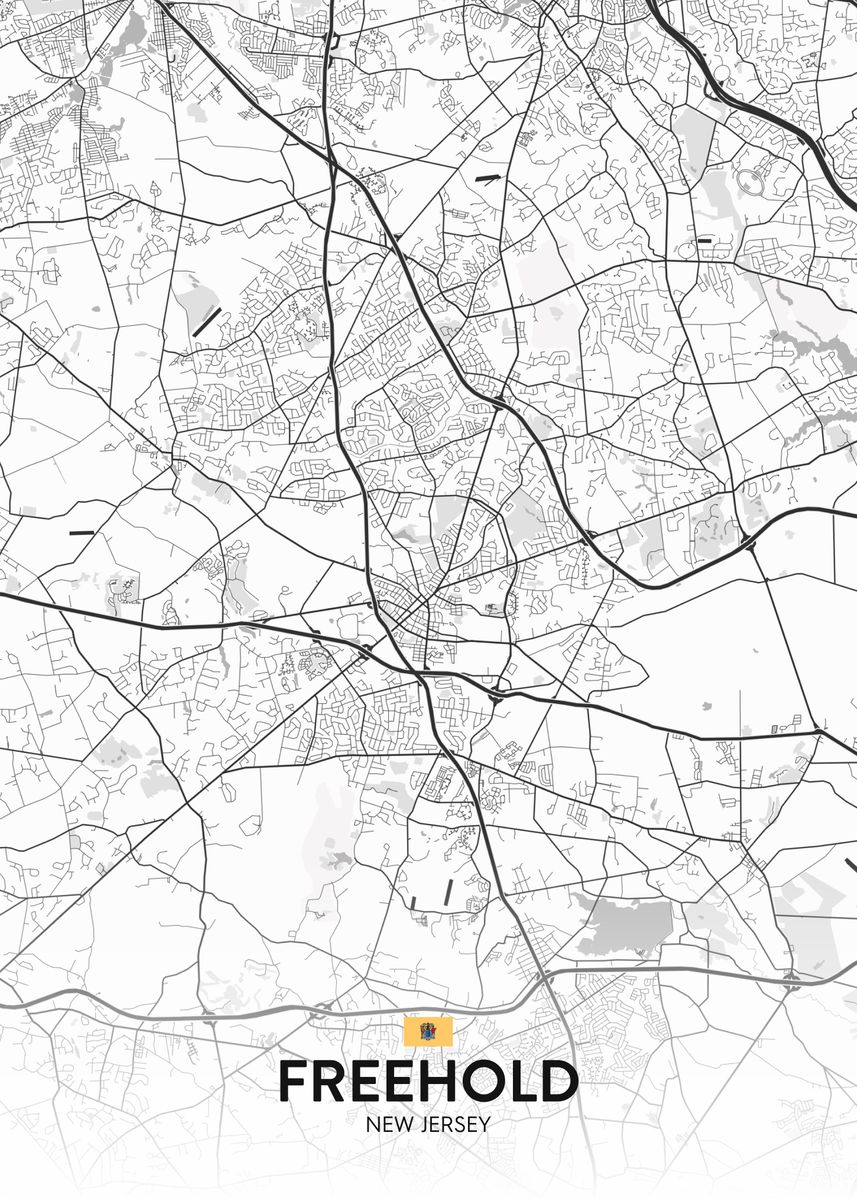 'Freehold NJ' Poster, picture, metal print, paint by IMR Designs | Displate