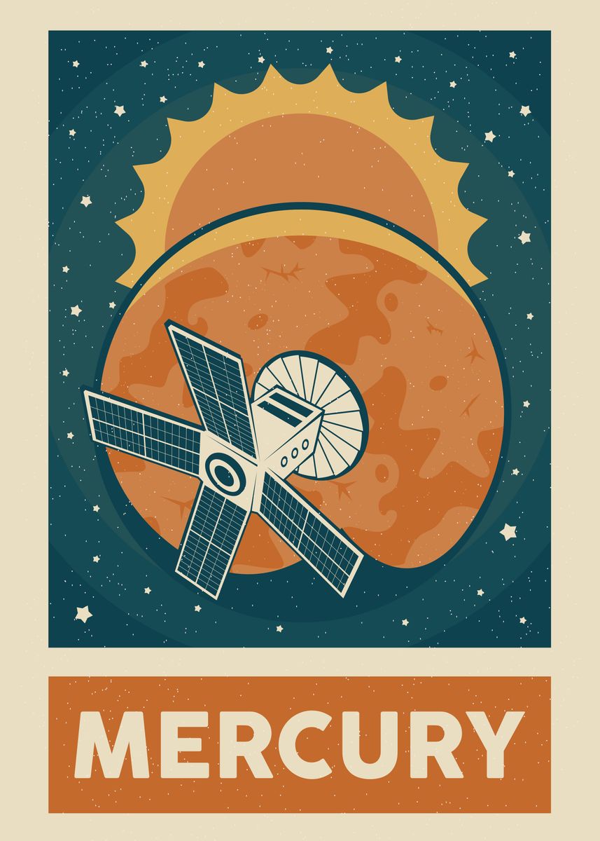 'Retro Mercury' Poster, picture, metal print, paint by Alin Gabriel ...