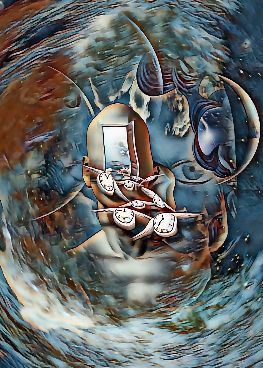 'The Flow of Time' Poster, picture, metal print, paint by Bruce Rolff ...