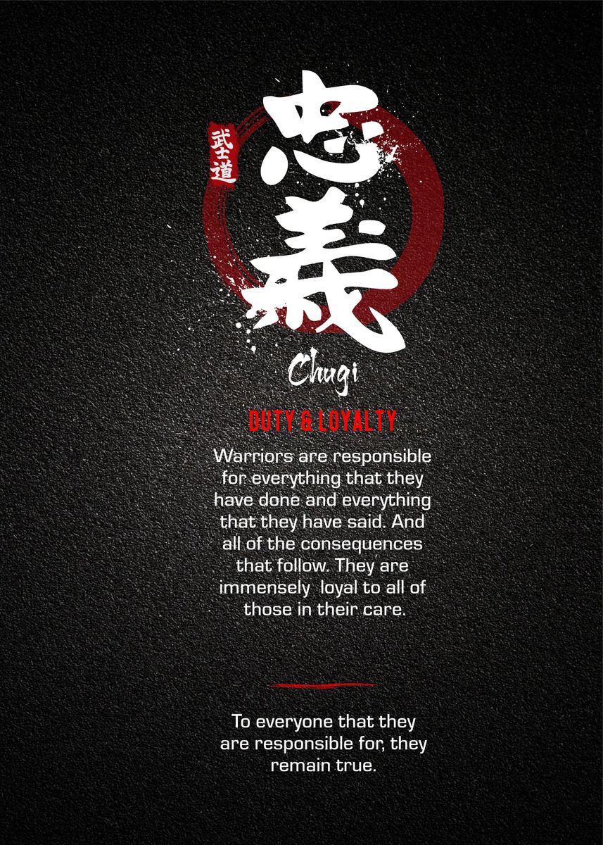 'Bushido Chugi' Poster, picture, metal print, paint by Top Collection ...