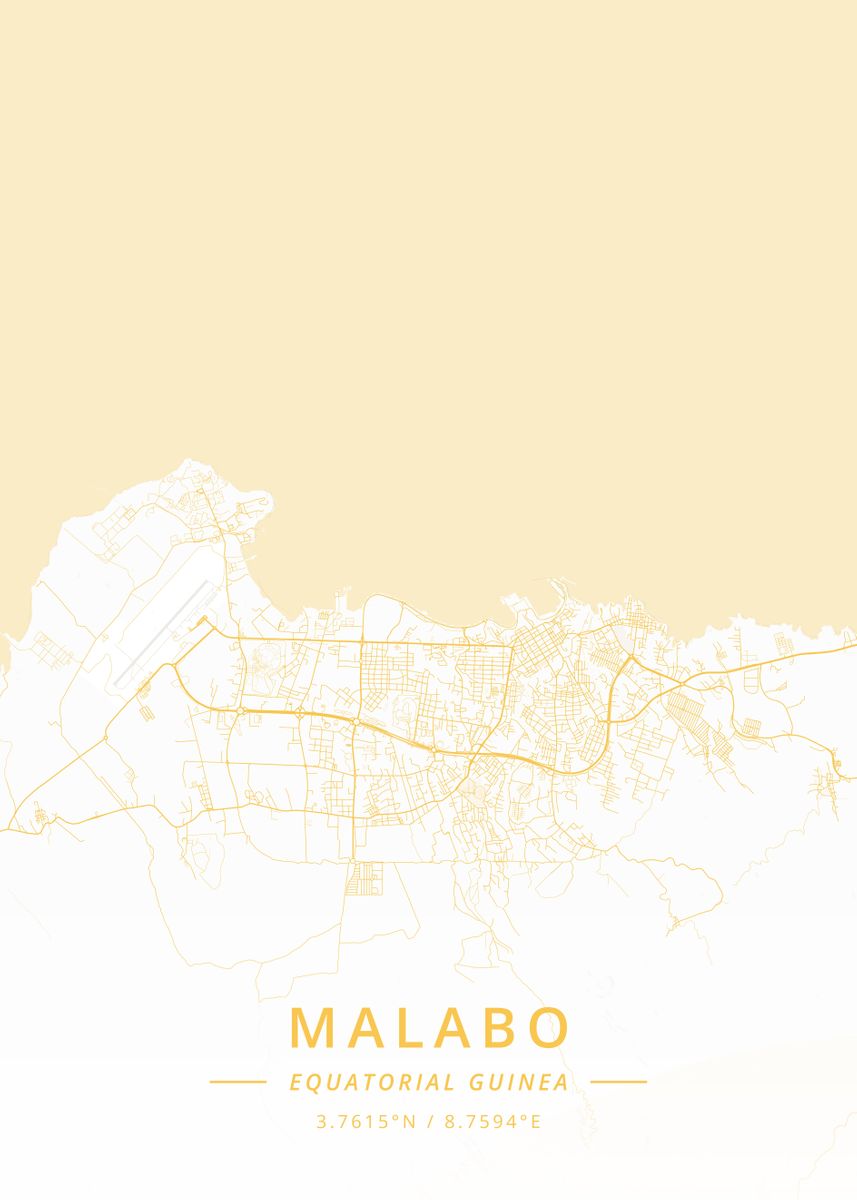 'Malabo Equatorial Guinea' Poster, picture, metal print, paint by ...