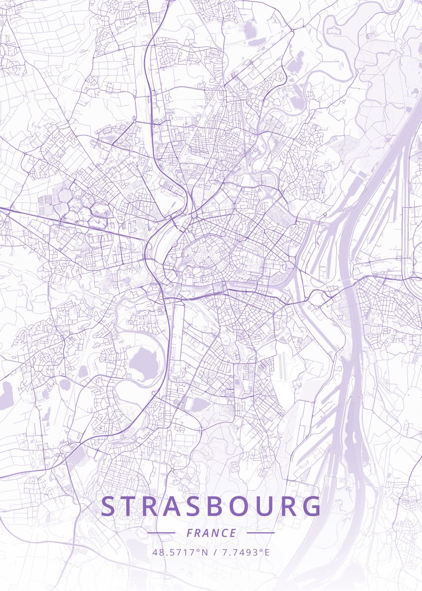 'Strasbourg France' Poster by Designer Map Art | Displate