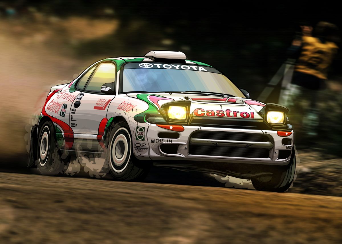 'Toyota Celica ST185 GTFour' Poster by Mário Ramos Art | Displate