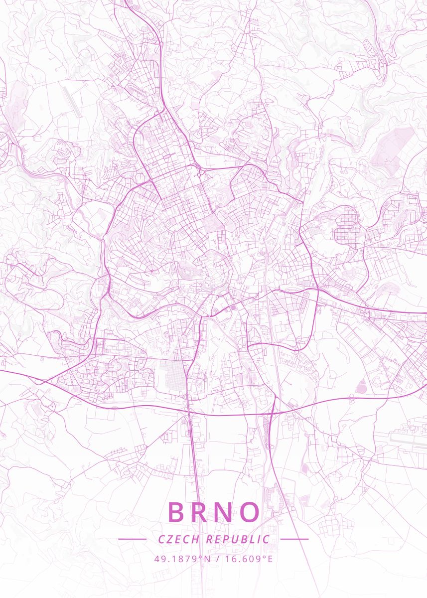 'Brno Czech Republic' Poster, picture, metal print, paint by Designer ...