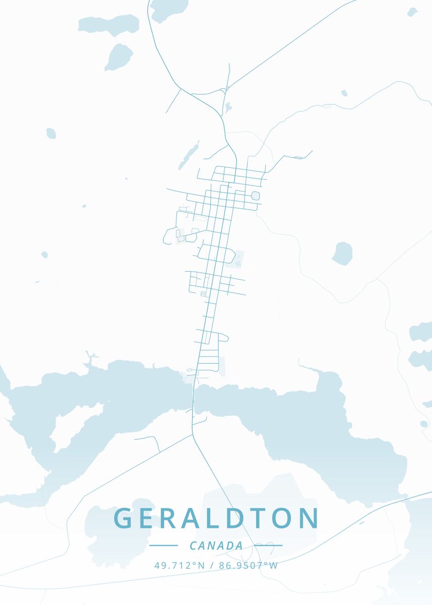 'Geraldton Canada' Poster by Designer Map Art | Displate