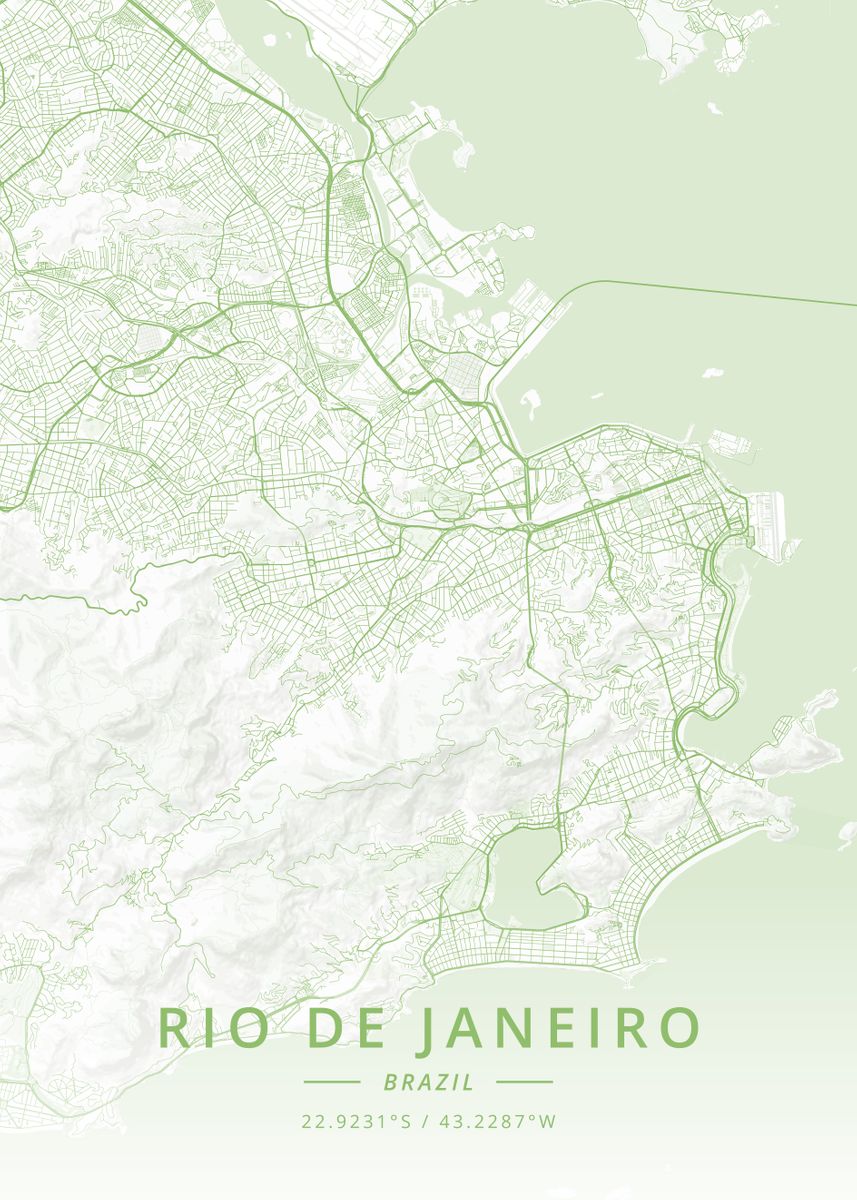 'Rio De Janeiro Brazil' Poster, picture, metal print, paint by Designer ...