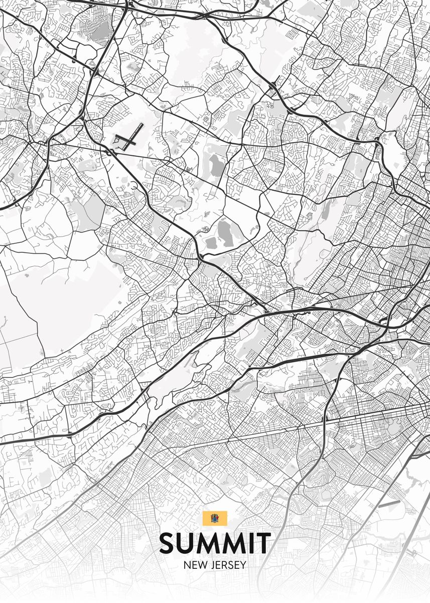 'Summit NJ' Poster, picture, metal print, paint by IMR Designs | Displate