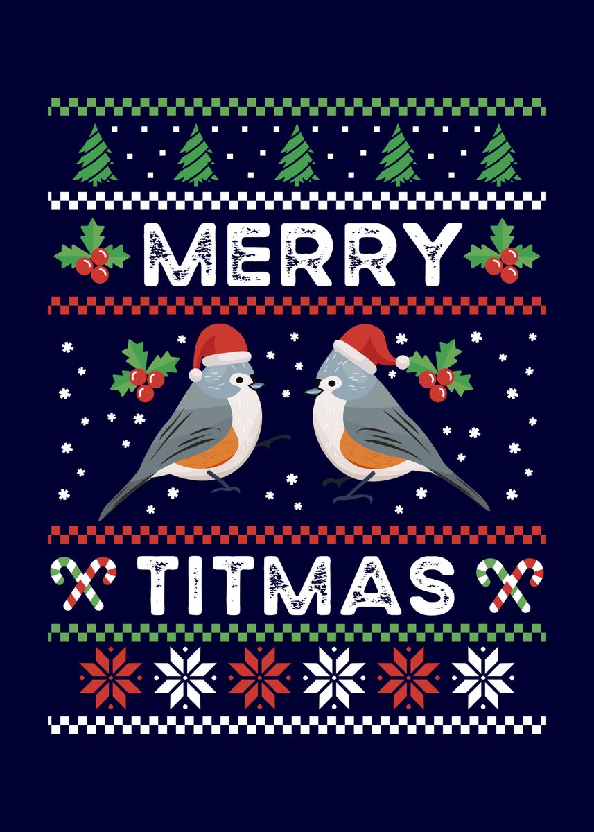 'Funny Bird Ugly Christmas' Poster, picture, metal print, paint by Phil ...