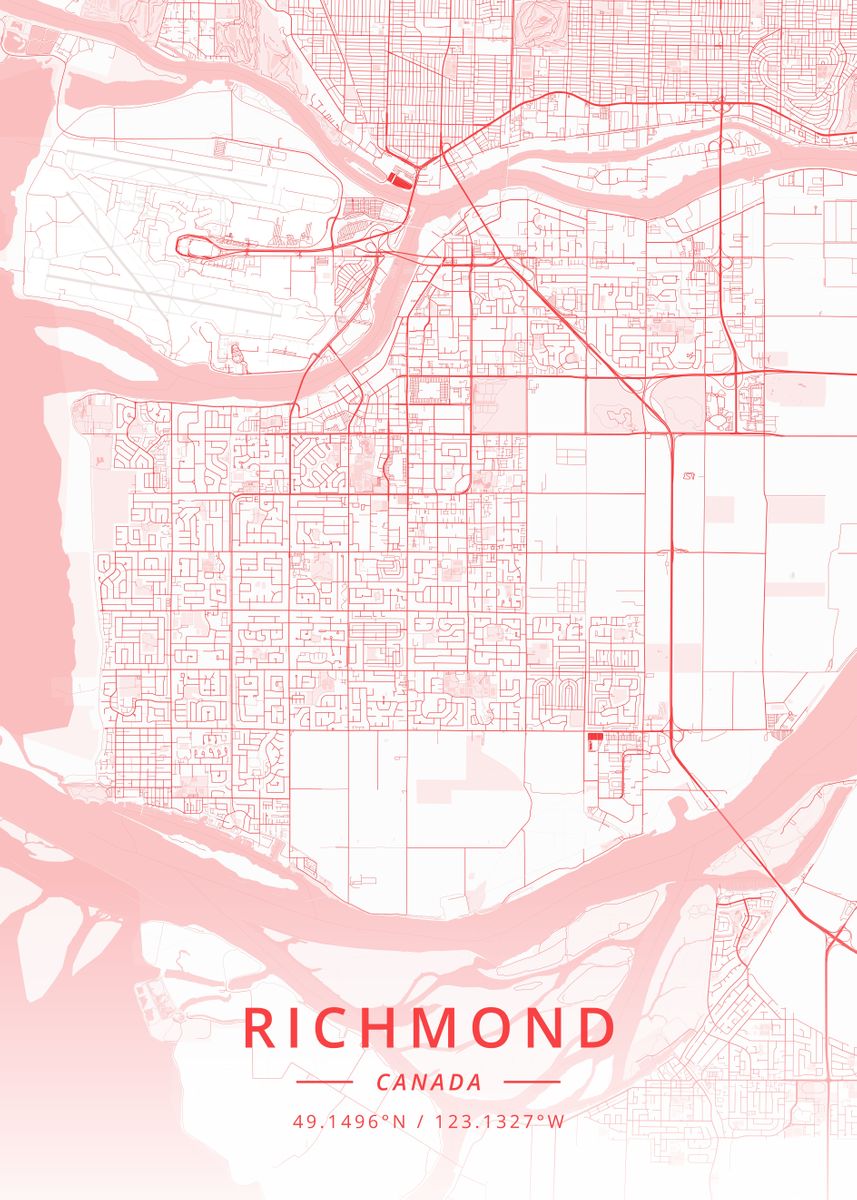 'Richmond Canada' Poster by Designer Map Art | Displate