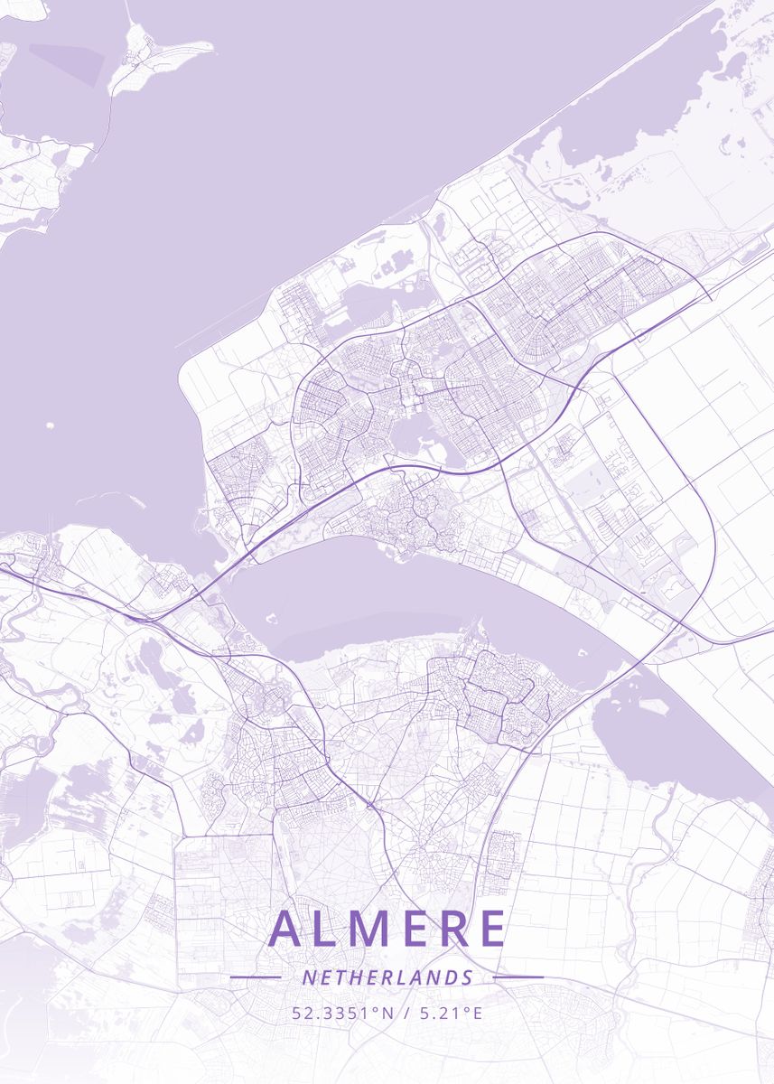 'Almere Netherlands' Poster, picture, metal print, paint by Designer ...