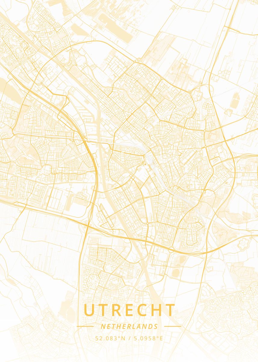 'Utrecht Netherlands' Poster, picture, metal print, paint by Designer ...