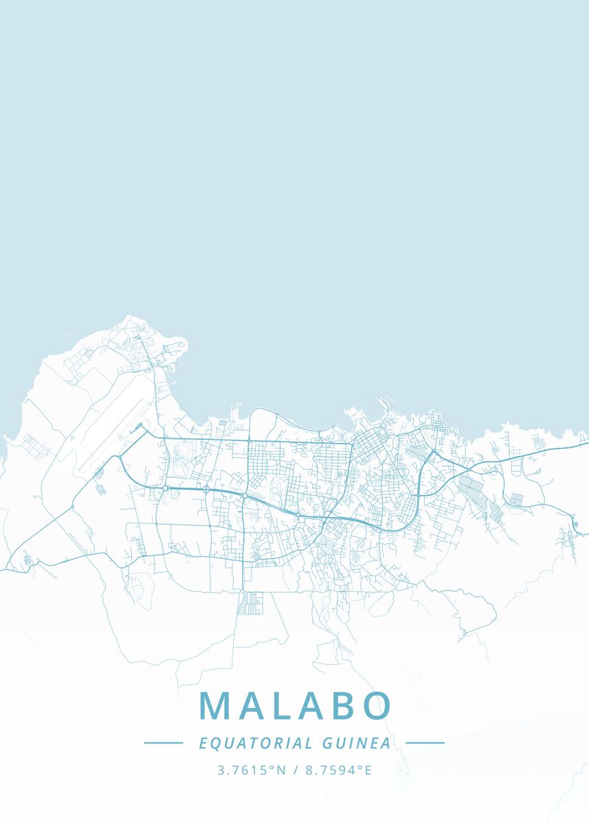 'Malabo Equatorial Guinea' Poster, picture, metal print, paint by ...
