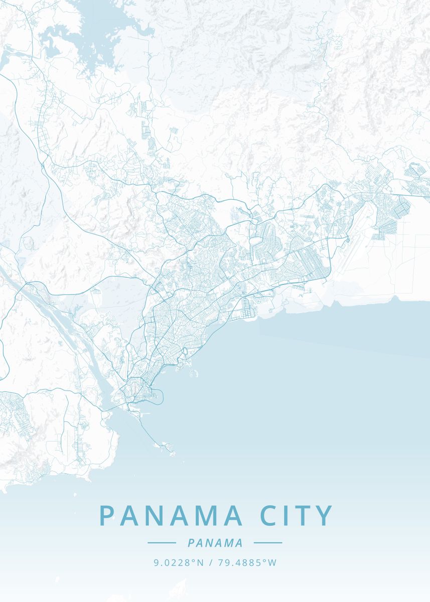 'Panama City Panama' Poster, picture, metal print, paint by Designer ...