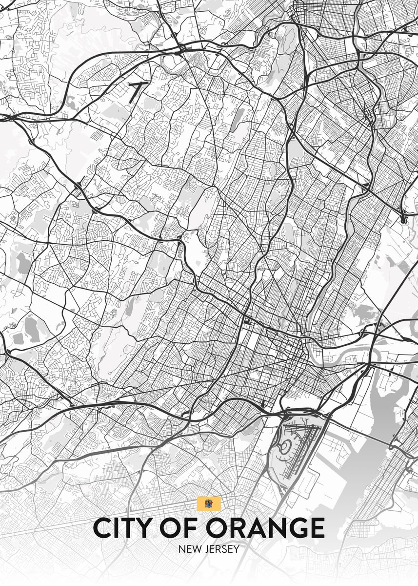 'City of Orange NJ' Poster, picture, metal print, paint by IMR Designs ...