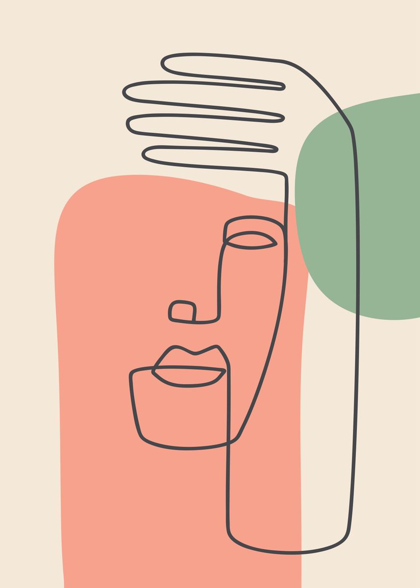 'Minimalist Line Art Print' Poster by Human Shadow | Displate