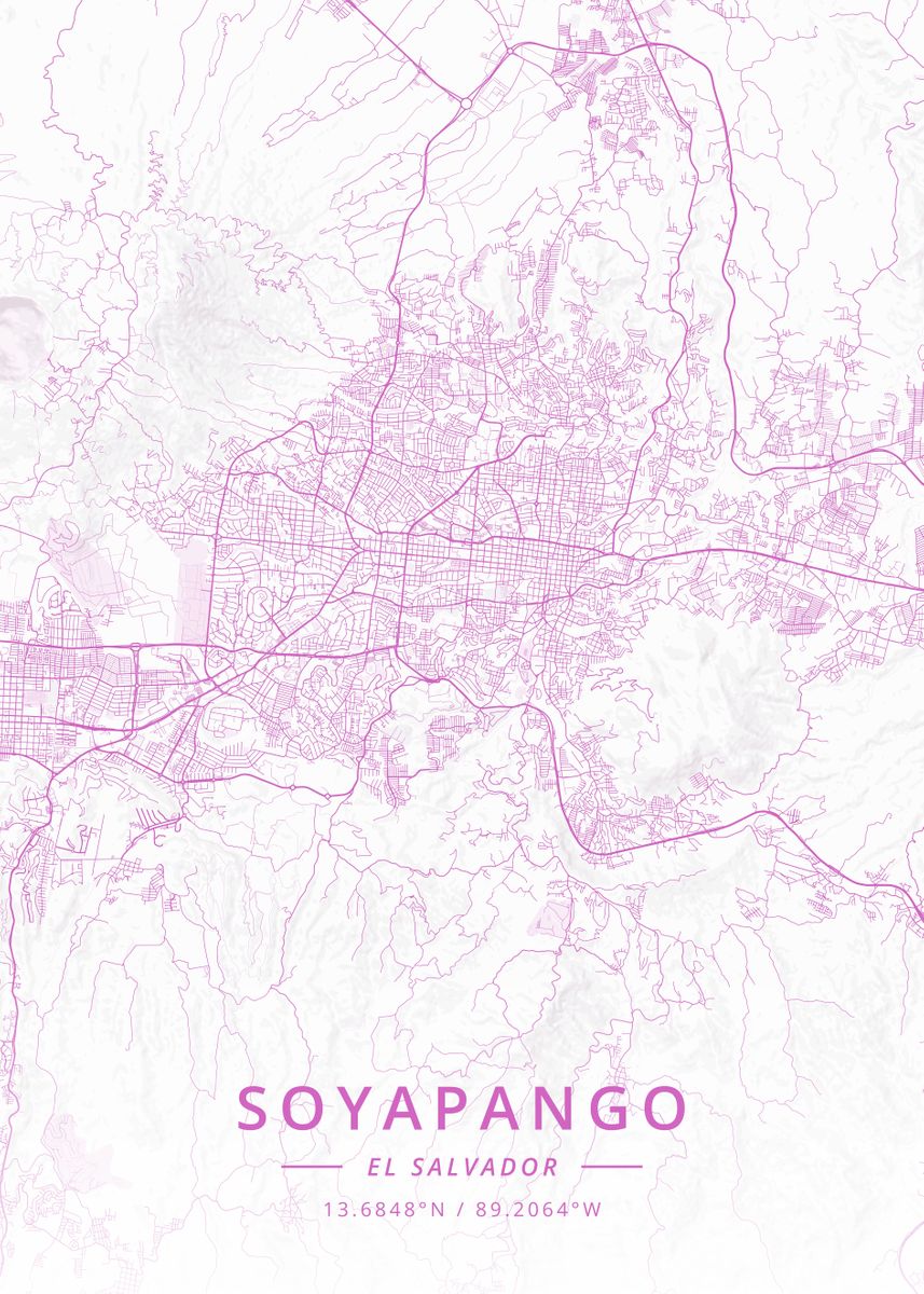 'Soyapango El Salvador' Poster, picture, metal print, paint by Designer ...