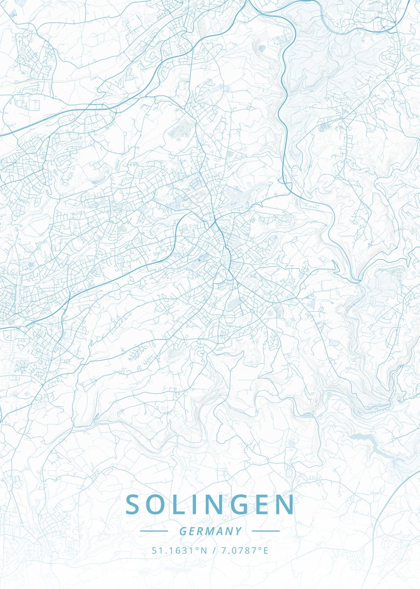 'Solingen Germany' Poster by Designer Map Art | Displate