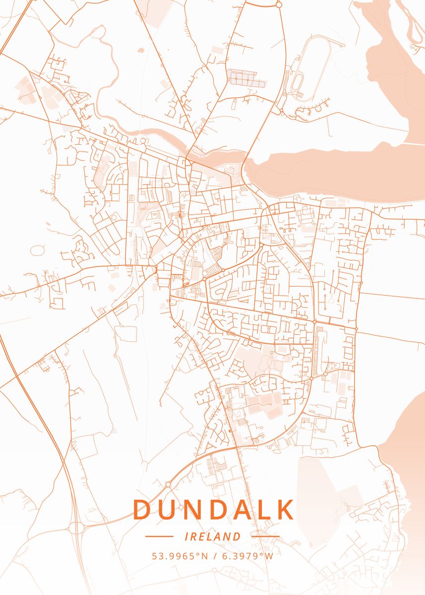 'Dundalk Ireland' Poster by Designer Map Art | Displate