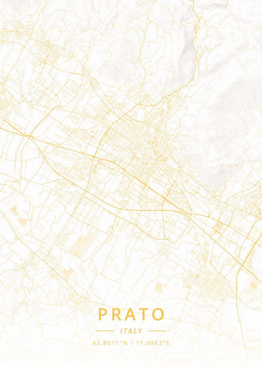 'Prato Italy' Poster by Designer Map Art | Displate