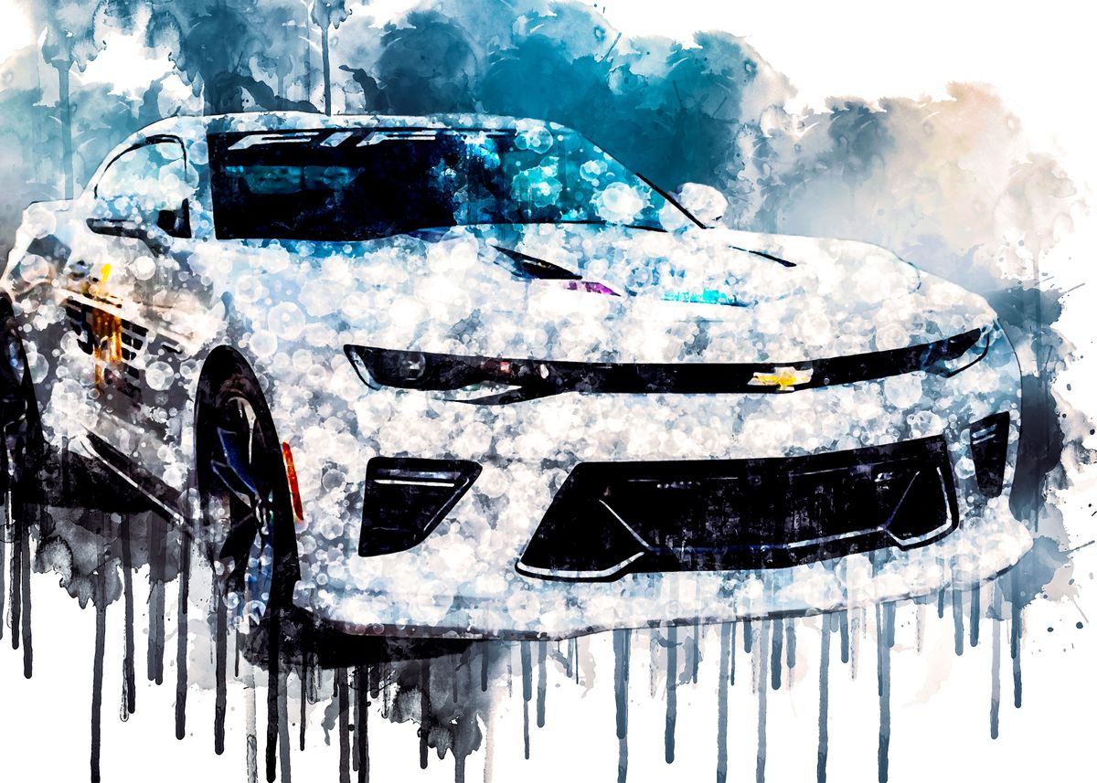 '2017 Chevrolet Camaro' Poster by Tina Circle | Displate