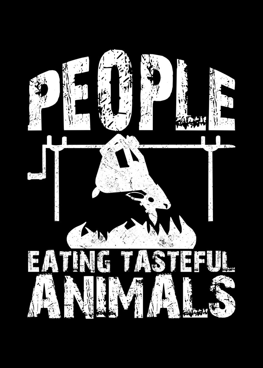 'People eating tasteful' Poster, picture, metal print, paint by Lukes ...