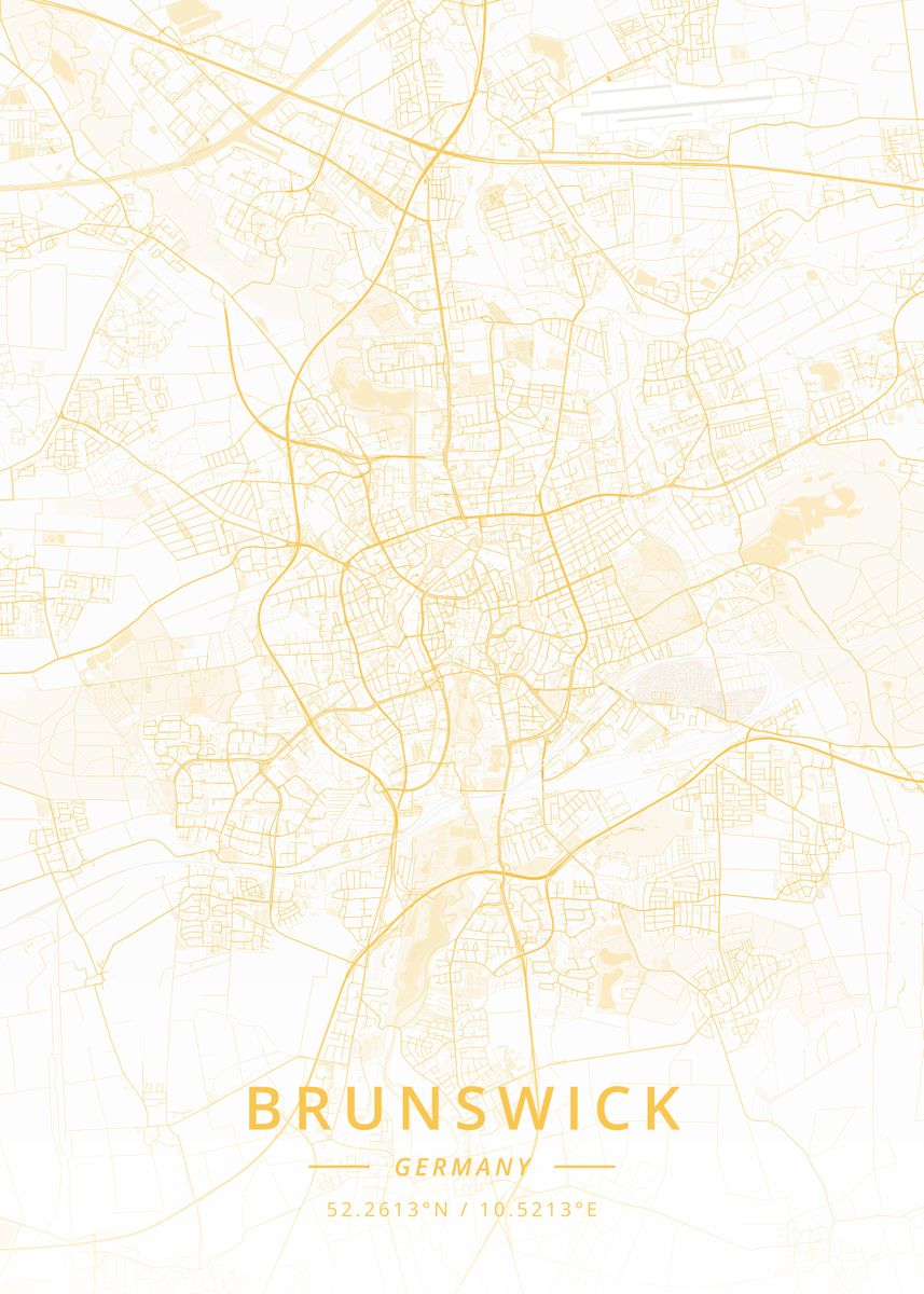 'Brunswick Germany' Poster by Designer Map Art | Displate
