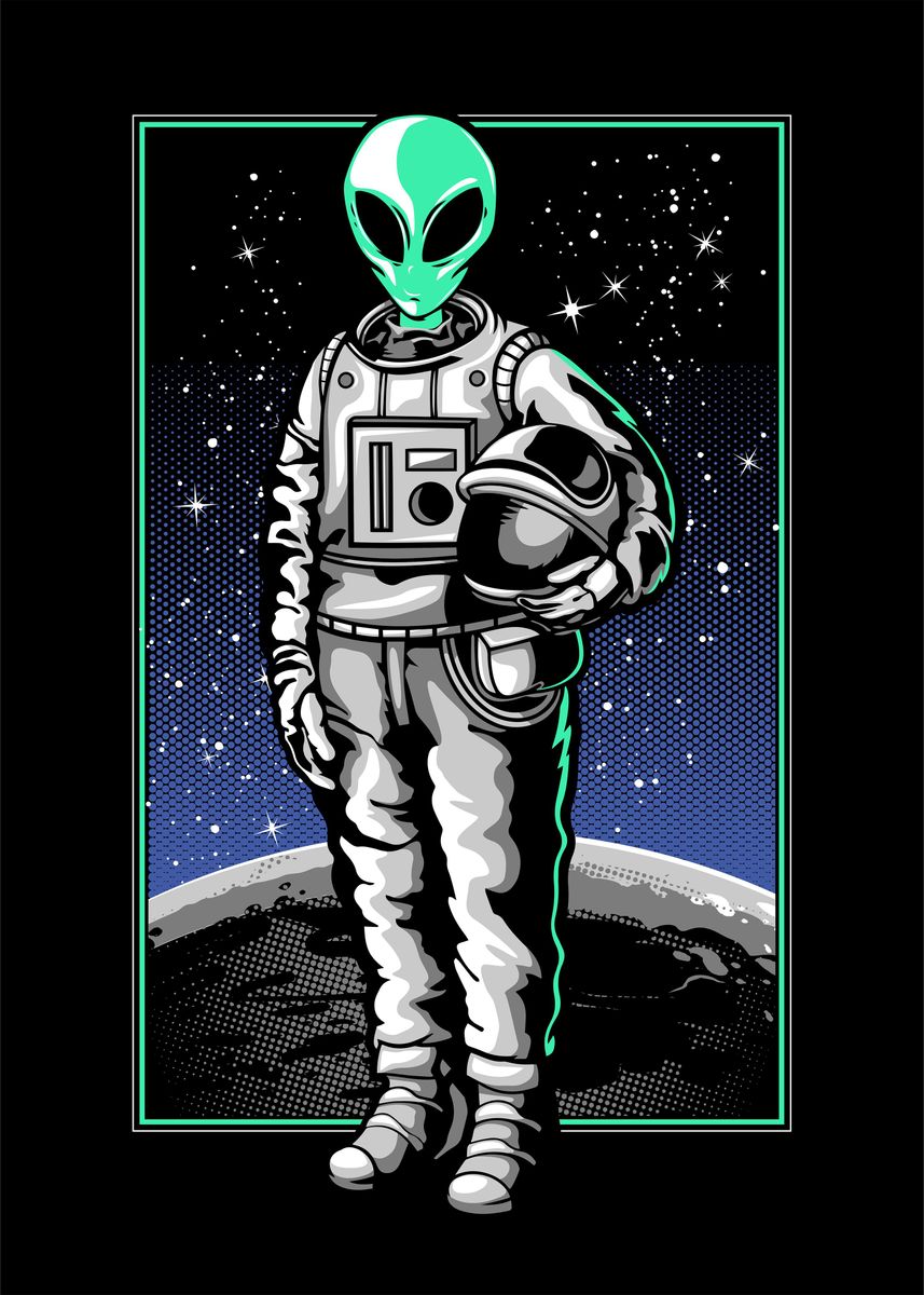 'Alien surprise' Poster, picture, metal print, paint by Designersen ...