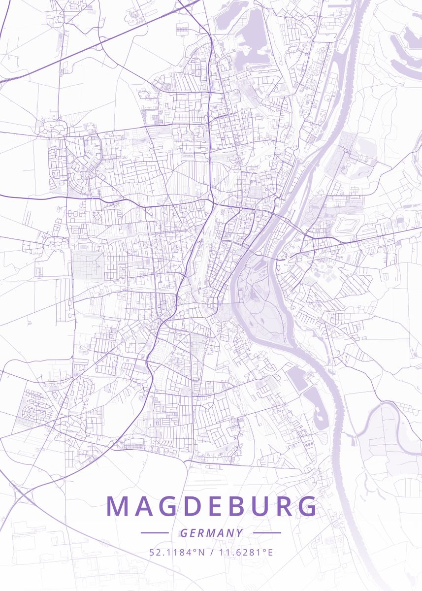 'Magdeburg Germany' Poster by Designer Map Art | Displate