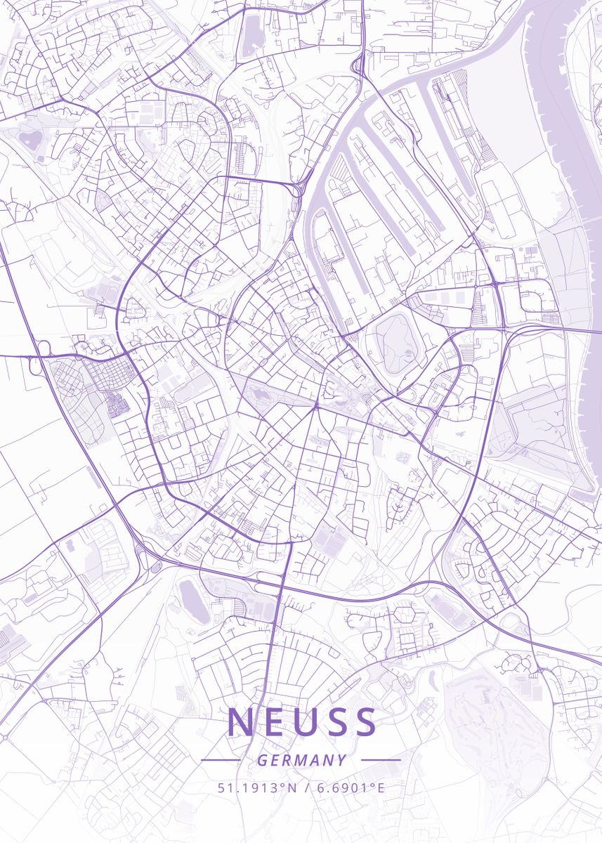 'Neuss Germany' Poster by Designer Map Art | Displate