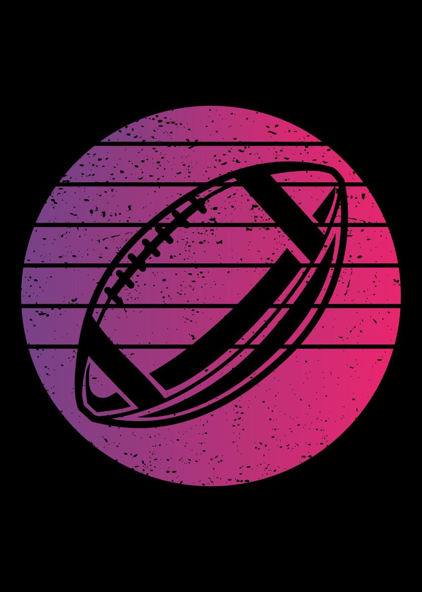 'Football Retro Vintage' Poster, picture, metal print, paint by ...