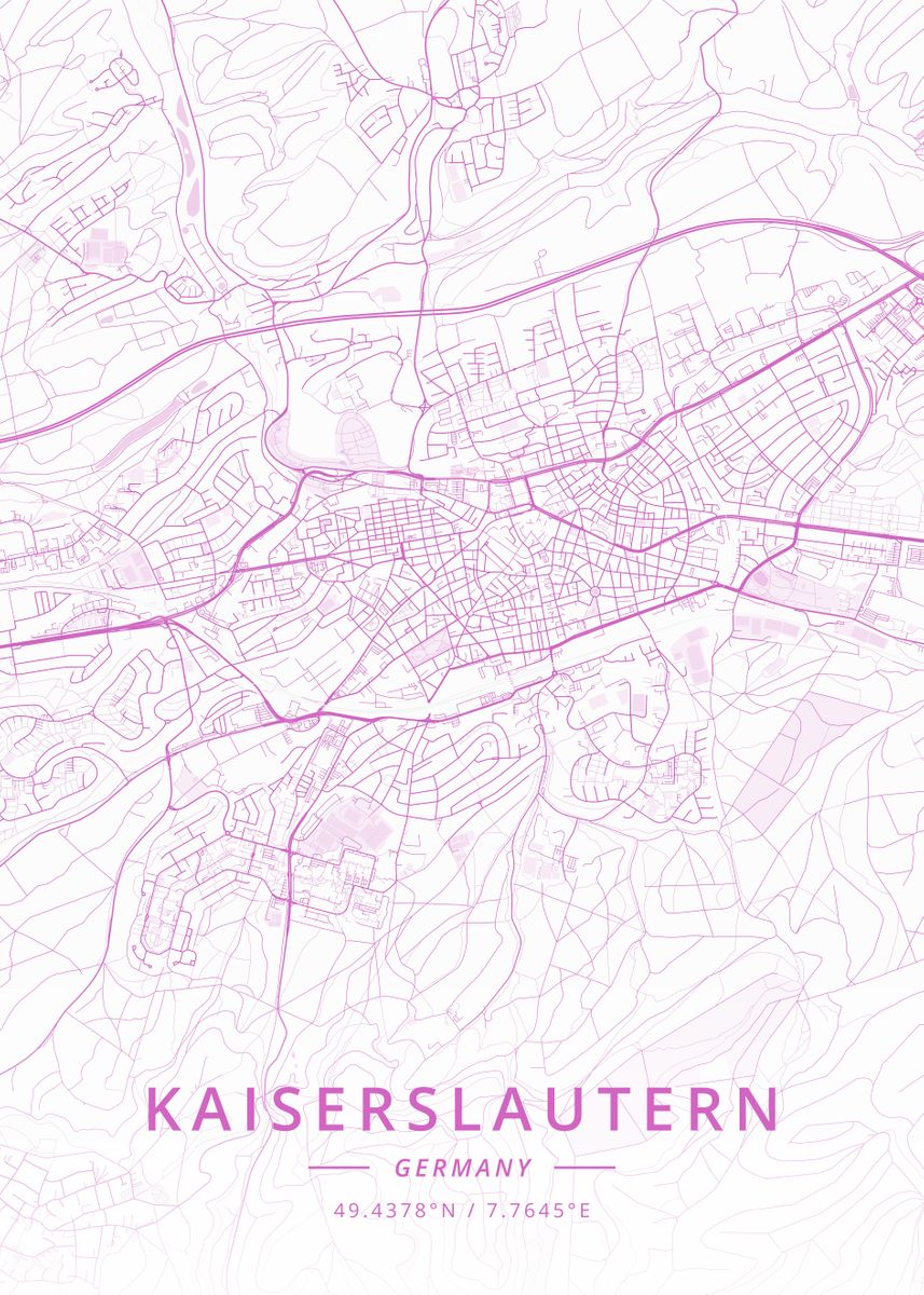 'Kaiserslautern Germany' Poster, picture, metal print, paint by ...