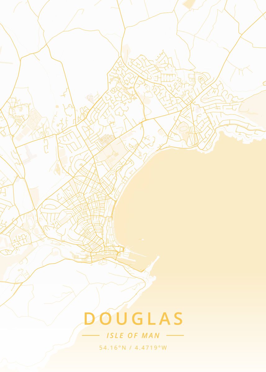 'Douglas Isle of Man' Poster by Designer Map Art | Displate