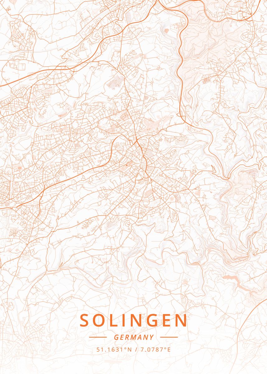 'Solingen Germany' Poster by Designer Map Art | Displate